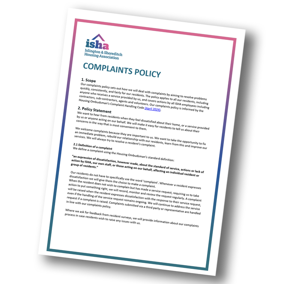 Compliments and complaints | Islington and Shoreditch Housing ...